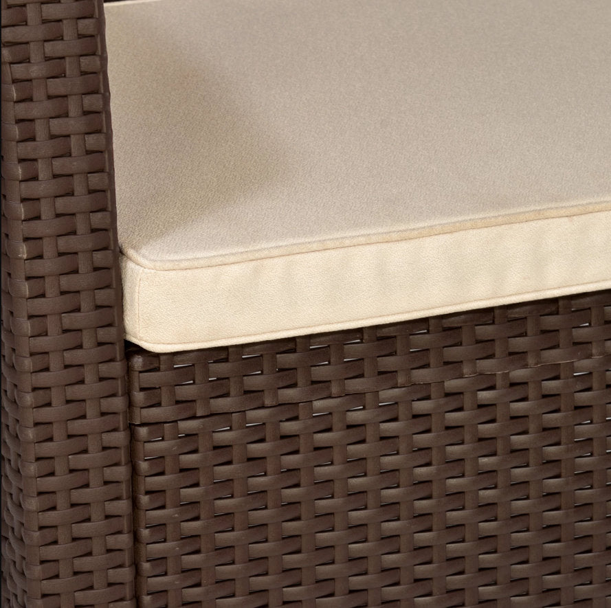 Nilkamal Goa Complete Sofa Set Rattan Design (Season Rust Brown ...