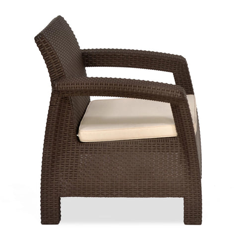 Nilkamal Goa Complete Sofa Set Rattan Design (Season Rust Brown ...