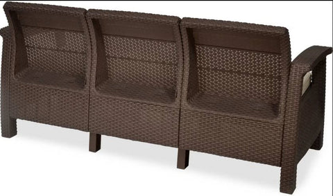 Nilkamal Goa Complete Sofa Set Rattan Design (Season Rust Brown ...