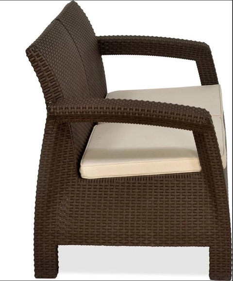 Nilkamal Goa Complete Sofa Set Rattan Design (Season Rust Brown ...