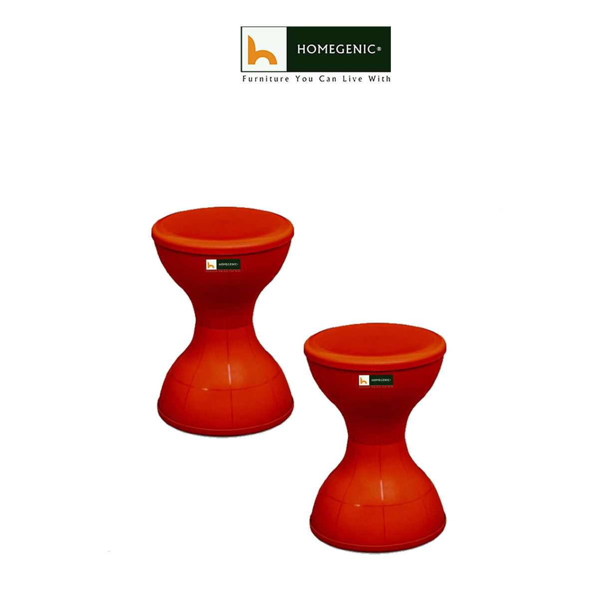 nilkamal damroo plastic stool Set of 02 (Red) – HOMEGENIC